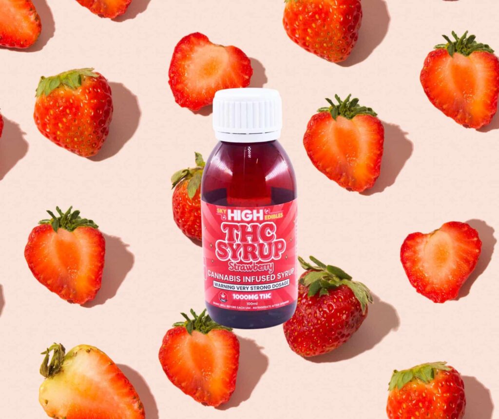 Buy Sky High Syrup | 1000mg THC | Strawberry - Buy Weed
